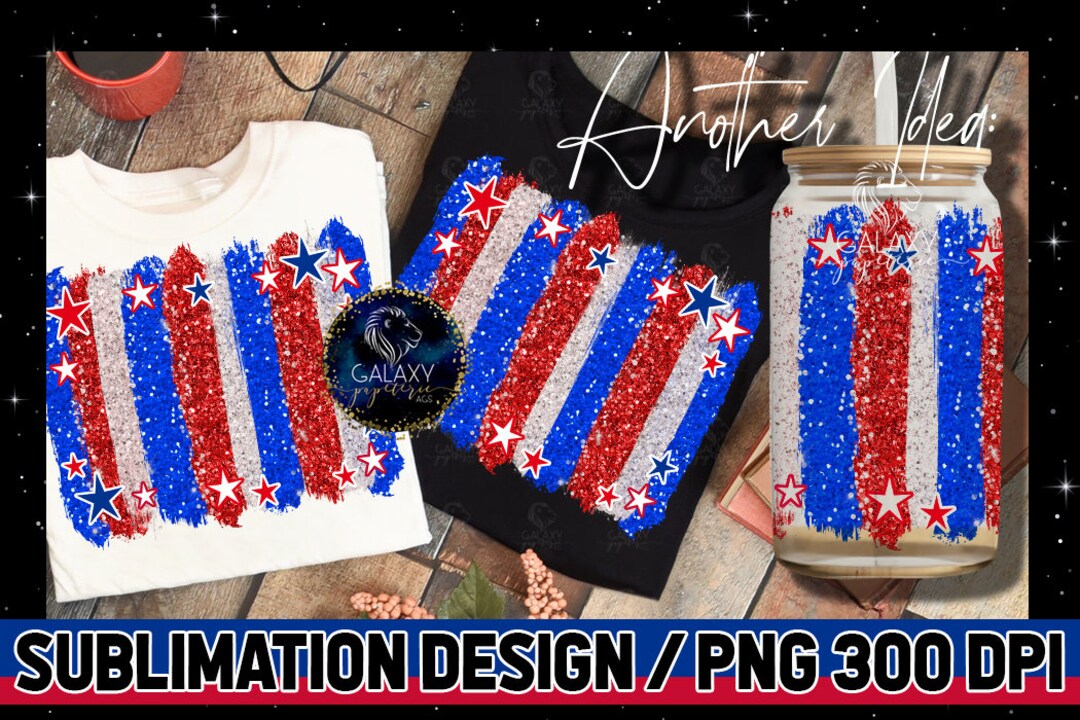 Blue Red White Background Sublimation, Blue Red Stars Background Brush ...
