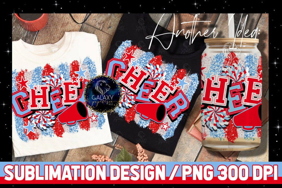 Cheer Sublimation, Cheer Brush Strokes Sublimation Design, Cheerleader ...