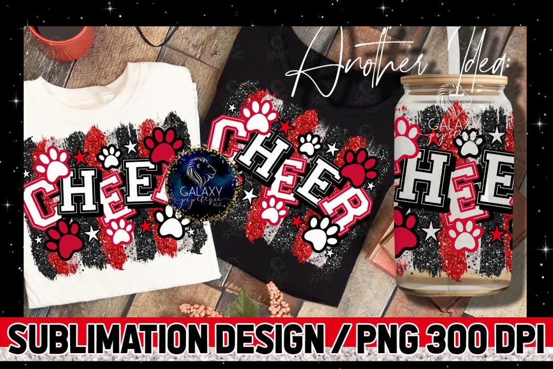 Cheer Sublimation, Cheer Brush Strokes Sublimation Design, Cheerleader ...