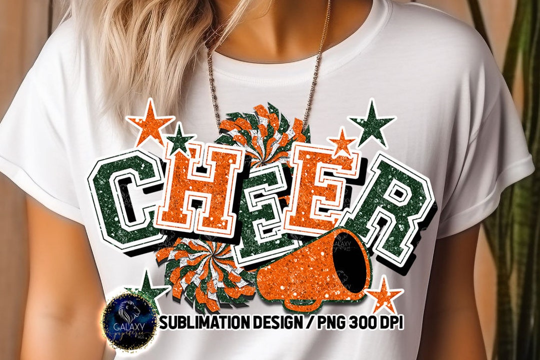 Cheer Sublimation, Cheer Glitter Sublimation Design, Cheerleader ...