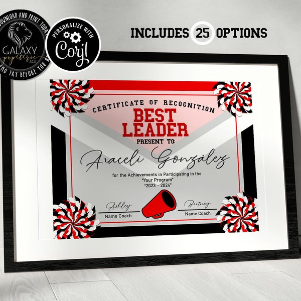 Cheer End of Season Certificate - Etsy
