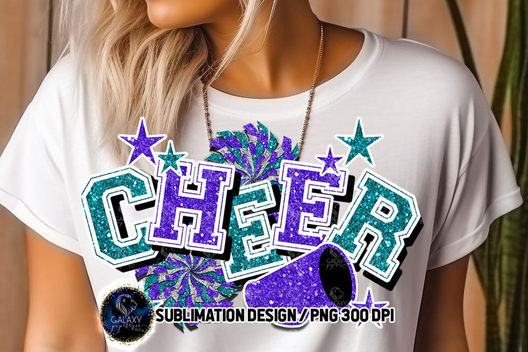 Glitter Cheer Sublimation, Cheer Sublimation Design, Cheerleader ...