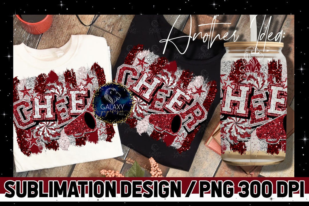 Maroon White Silver Cheer Sublimation, Cheer Sublimation, Glitter Cheer ...