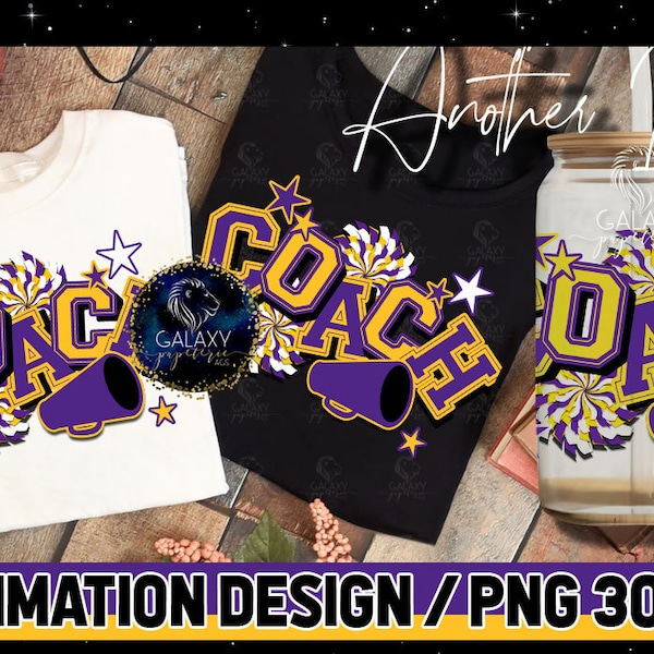 Gold and Purple Cheer Png - Etsy