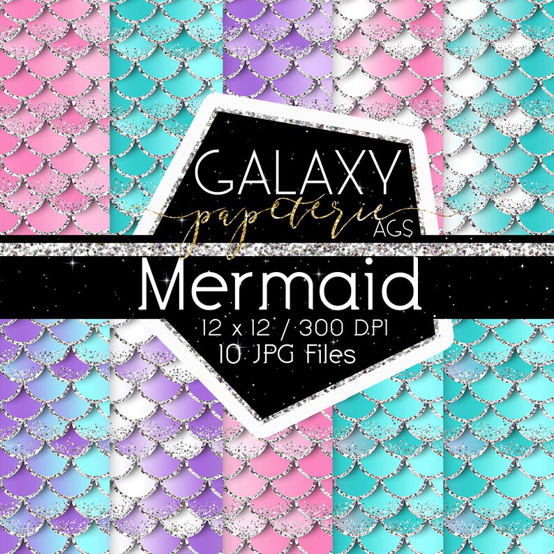 Mermaid Scales Digital Paper Mermaid Scales Digital Papers - Etsy
