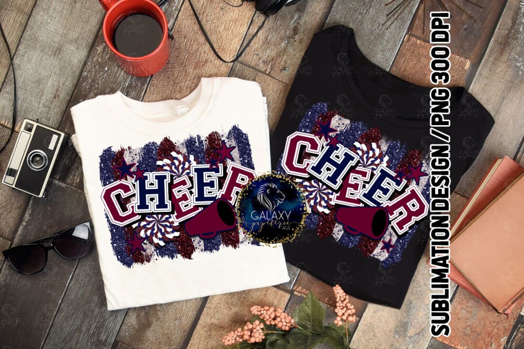 Cheer Sublimation, Cheer Brush Strokes Sublimation Design, Cheerleader ...