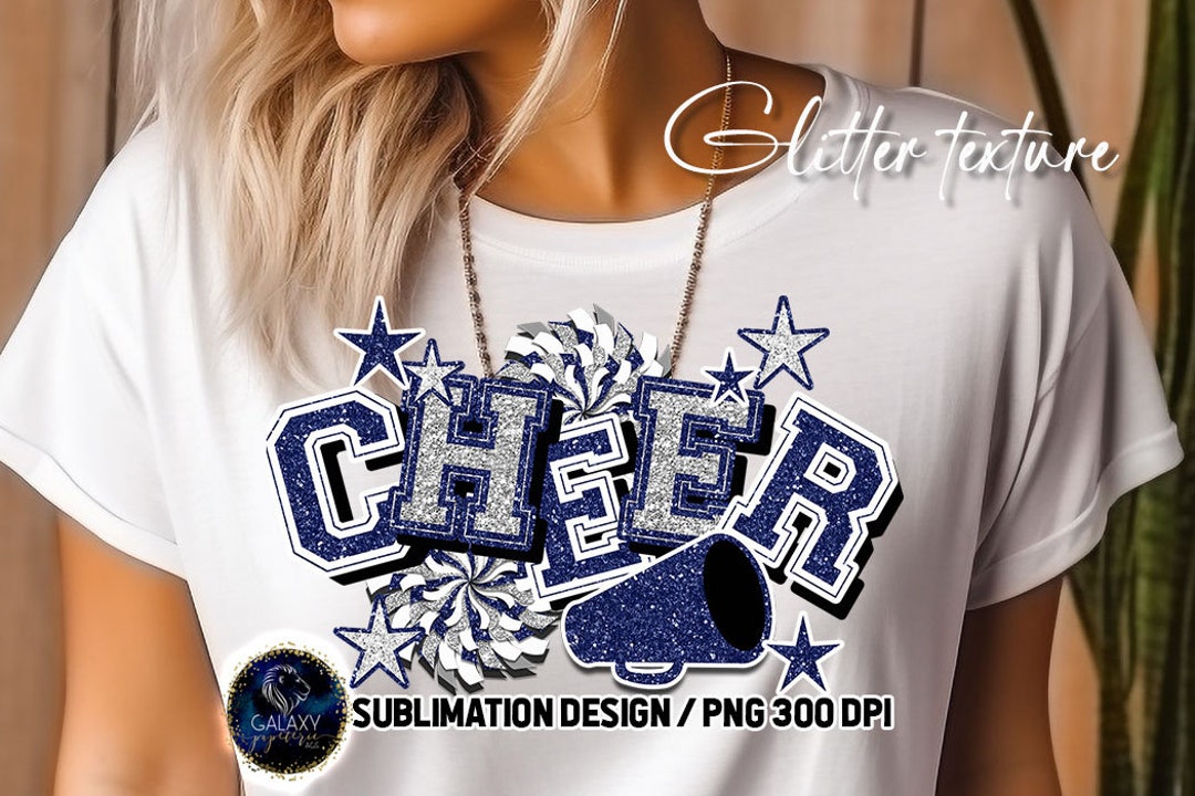 Glitter Cheer Sublimation, Cheerleader Sublimation Design, Cheerleader ...