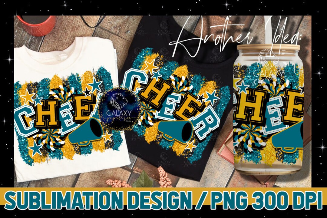 Cheer Sublimation, Cheer Brush Strokes Sublimation Design, Cheerleader ...