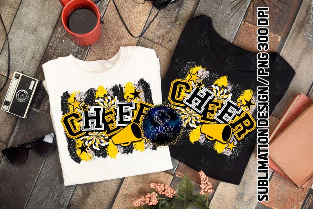 Cheer Sublimation, Cheer Brush Strokes Sublimation Design, Cheerleader ...