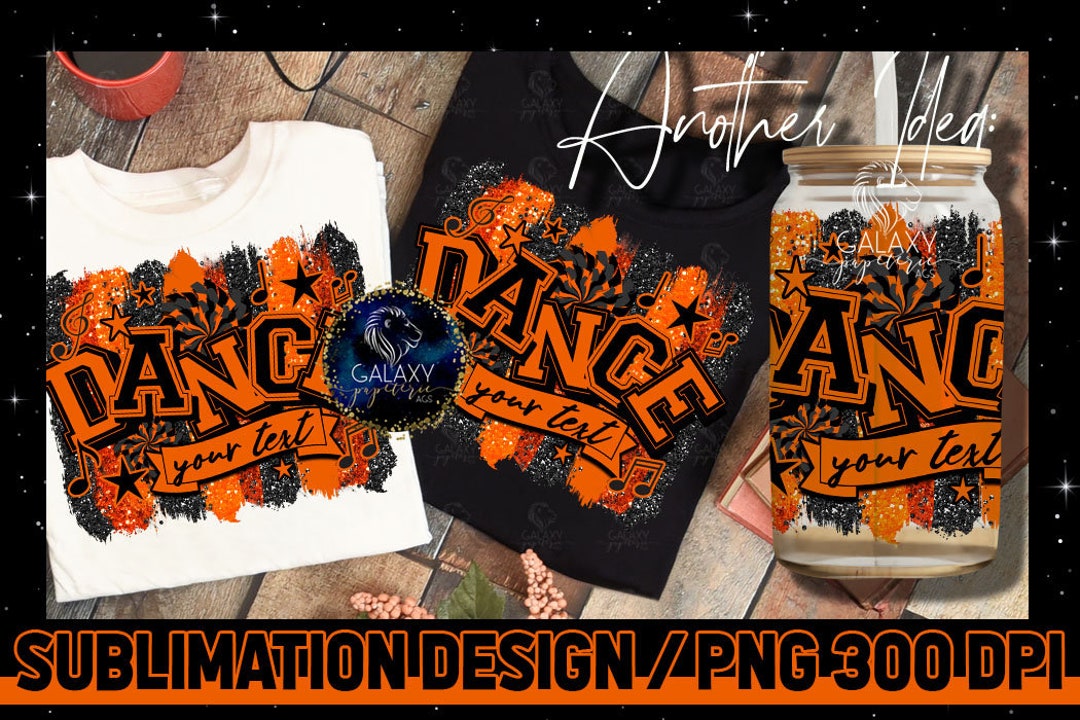 Dance Sublimation, Dance Brush Strokes Sublimation Design, Dance Cheer ...