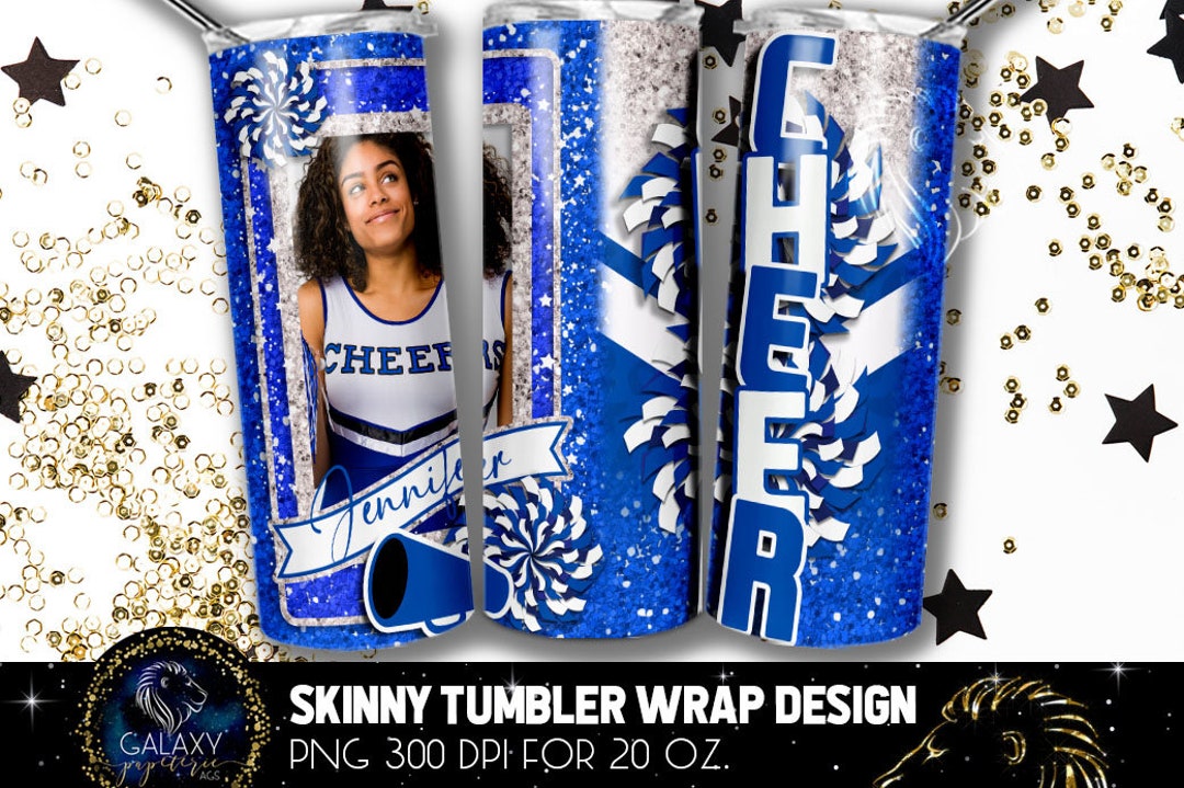 Add Photography Cheer Tumbler Design, Cheerleader Photo Tumbler, 20 Oz ...