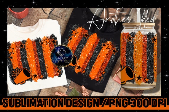 Black Orange Cheer Background Sublimation Cheer Background - Etsy