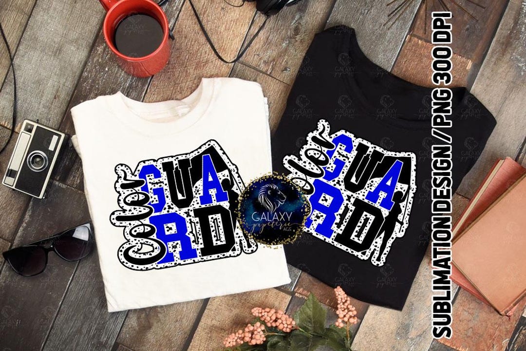 Color Guard Sublimation Design, Black Blue, Dalmatian Dots, Digital ...