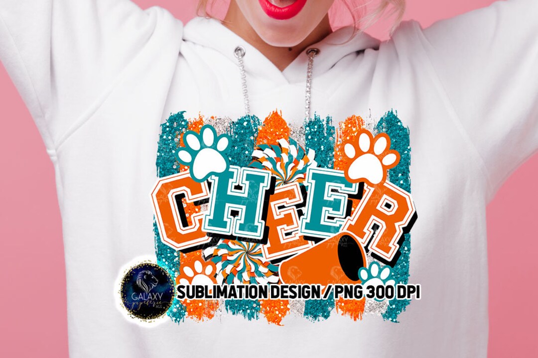 Cheer Paw Prints Sublimation, Cheer Sublimation Design, Cheerleader ...