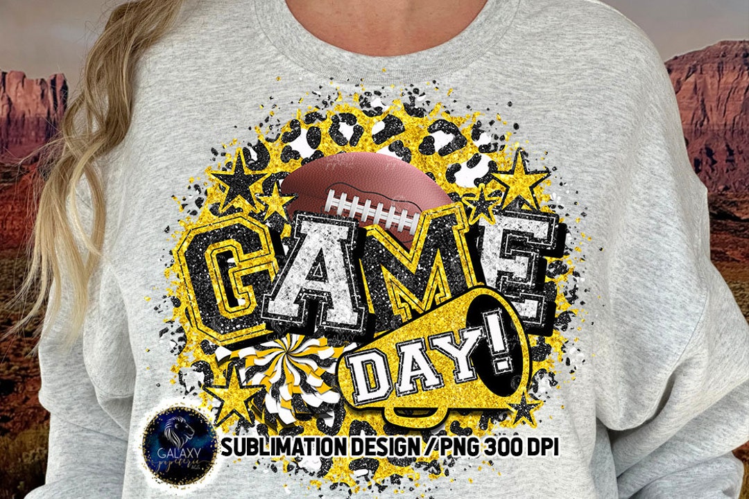 Glitter Leopard Game Day Sublimation Design Football Game Day - Etsy