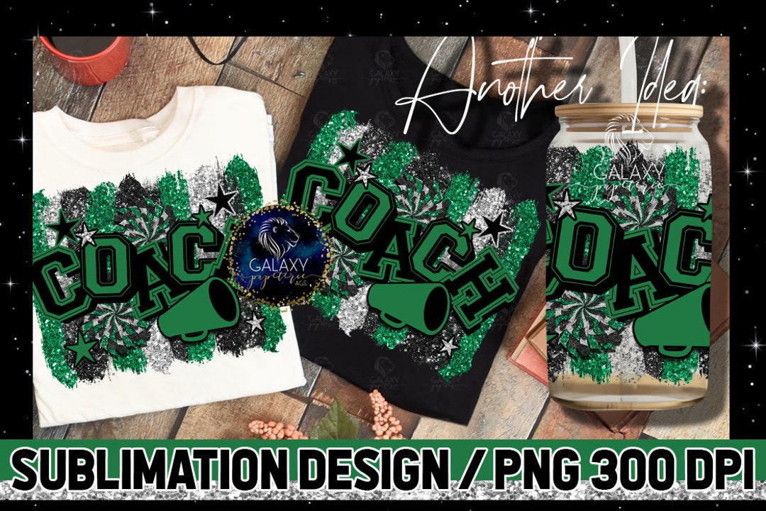 Cheer Coach Sublimation, Cheer Coach Brush Strokes Sublimation Design ...