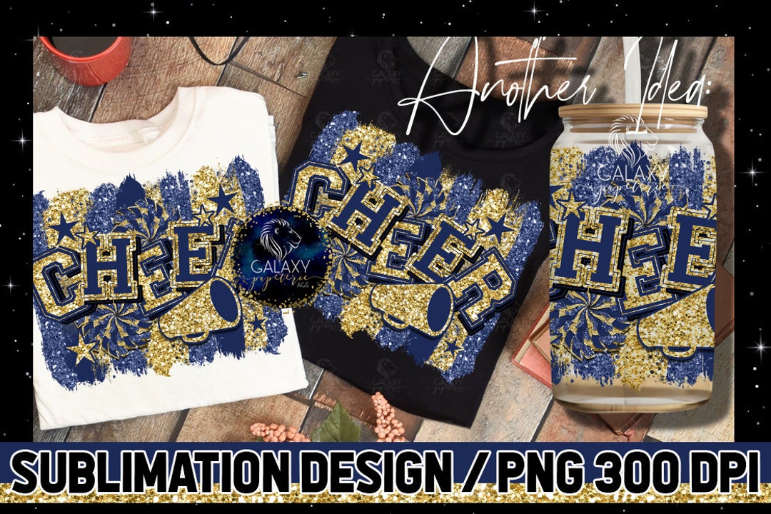 Cheer Sublimation, Cheer Brush Strokes Sublimation Design, Cheerleader ...