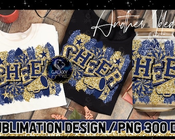 Cheer Sublimation, Cheer Brush Strokes Sublimation Design, Cheerleader ...
