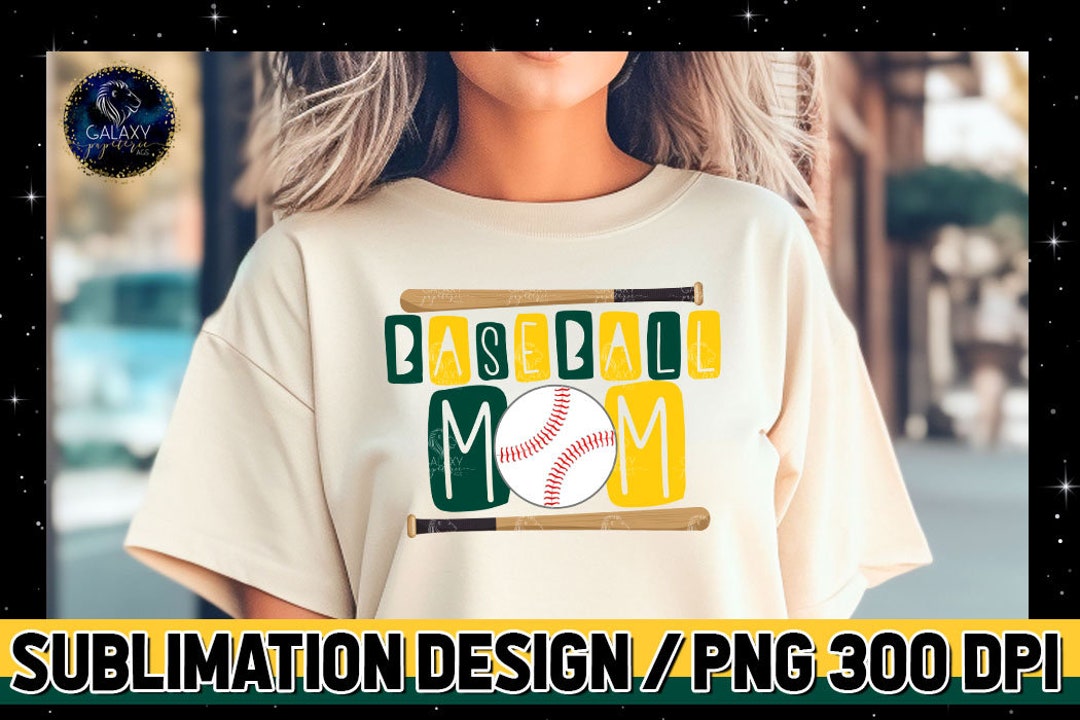 Baseball Mom Sublimation Design, Baseball Mama Sublimation, Green ...