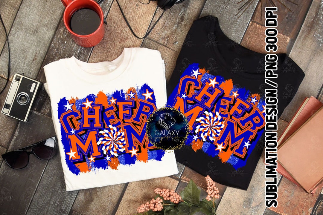 Cheer Mom Sublimation, Cheer Mom Brush Strokes Sublimation Design ...