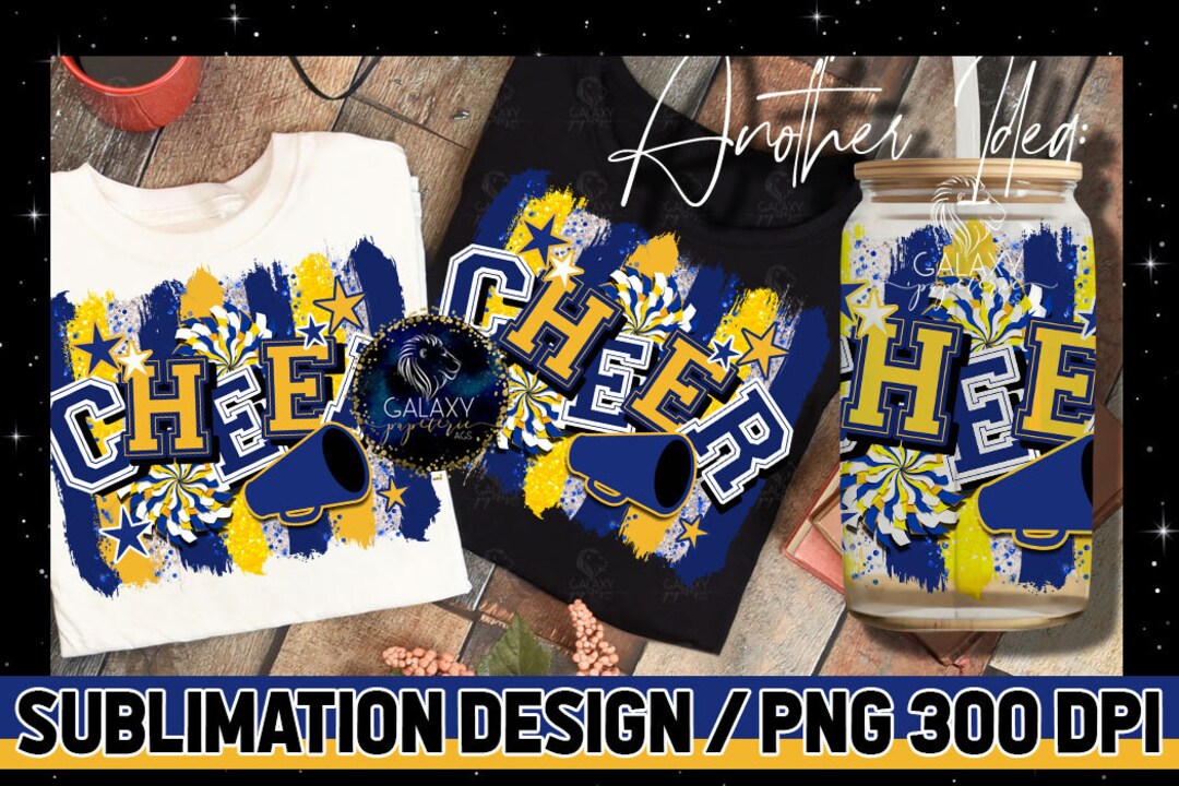 Cheer Sublimation, Cheer Brush Strokes Sublimation Design, Cheerleader ...