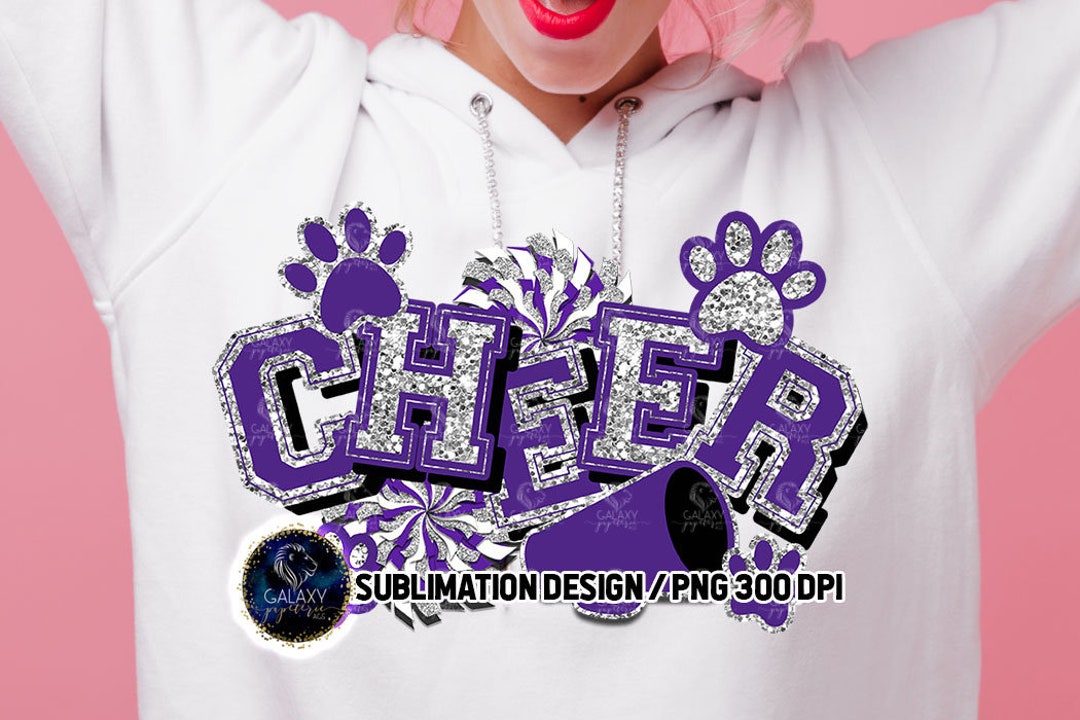 Cheer Paw Prints Sublimation, Cheer Sublimation Design, Cheerleader ...