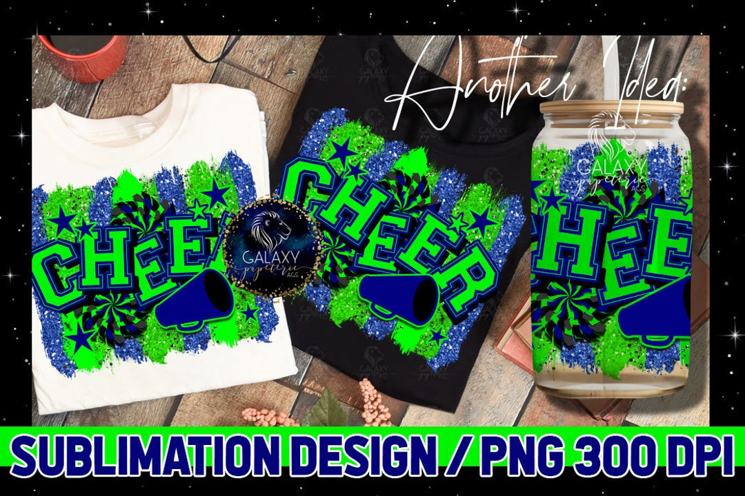 Cheer Sublimation, Cheer Brush Strokes Sublimation Design, Cheerleader ...