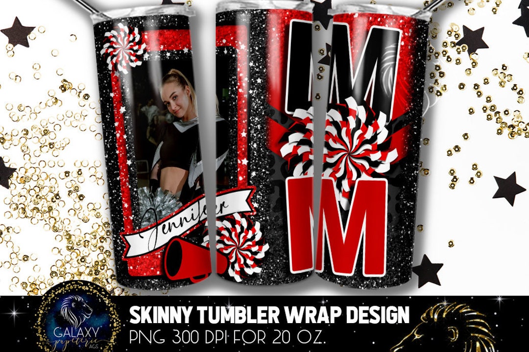 Add Photo Cheer Mom Tumbler Design, Cheerleader Mom Leopard Tumbler, 20 ...