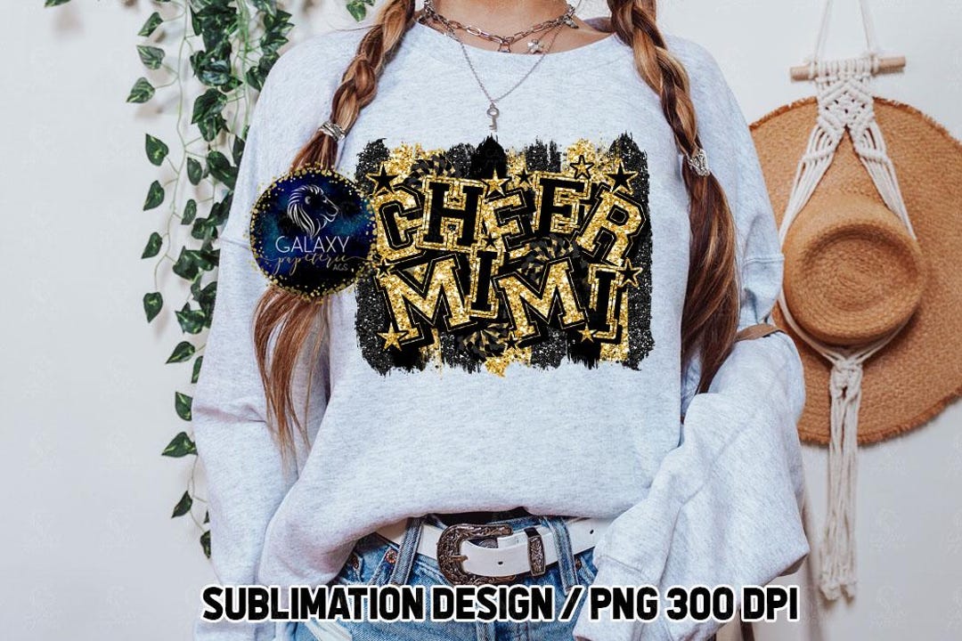 Cheer Mimi Sublimation, Cheer Mimi Brush Strokes Sublimation Design ...