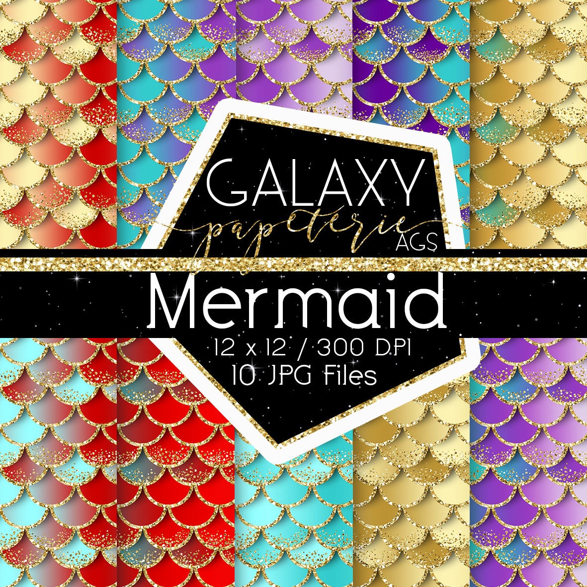 Mermaid Scales Digital Paper Mermaid Scales Digital Papers - Etsy