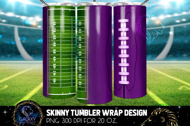 Football Ball Tumbler Design Football Field Tumbler 20 Oz. - Etsy