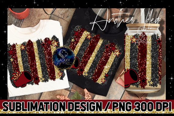 Maroon Gold Black Cheer Background Sublimation Cheer Glitter - Etsy