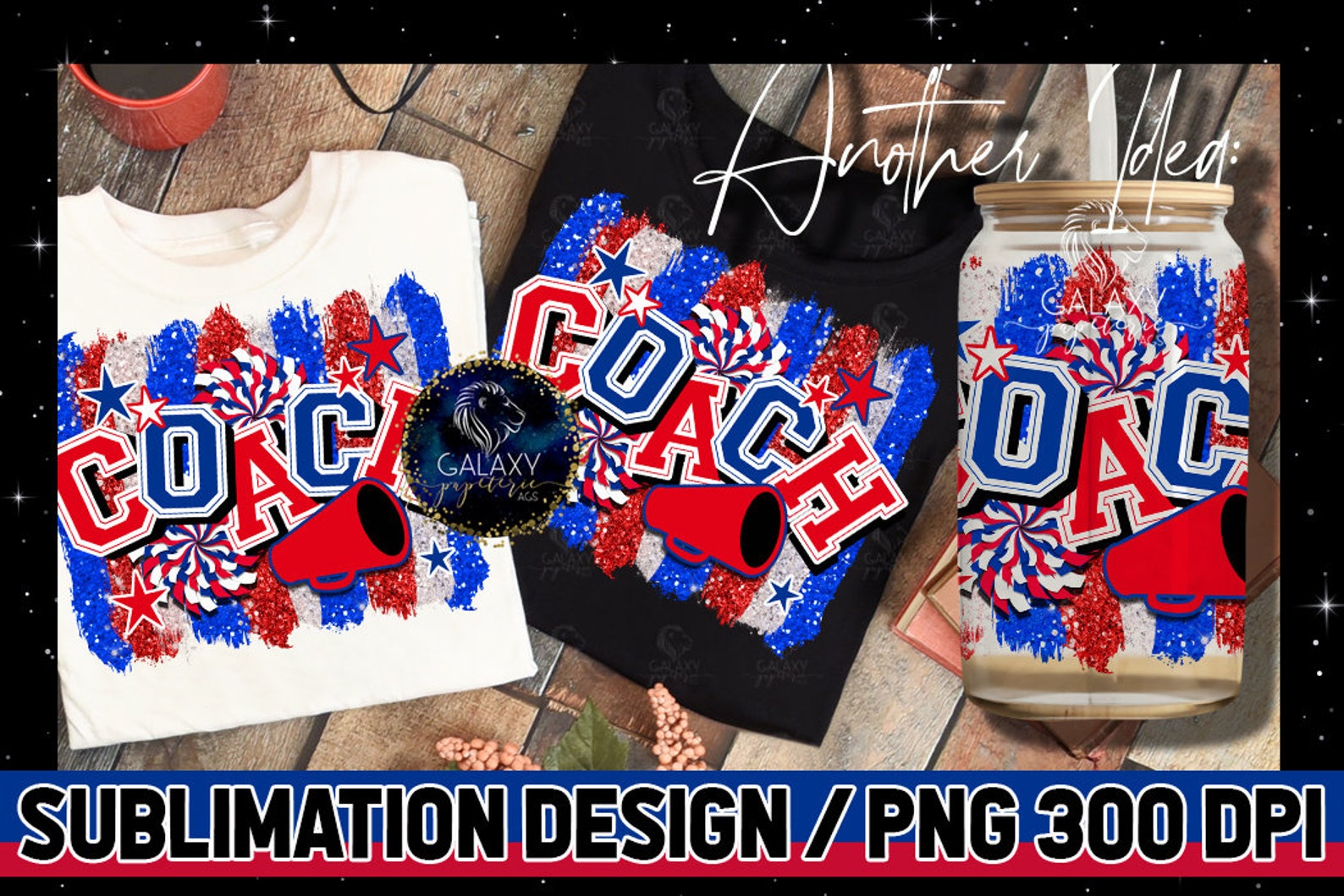 Cheer Coach Sublimation, Cheer Coach Brush Strokes Sublimation Design ...
