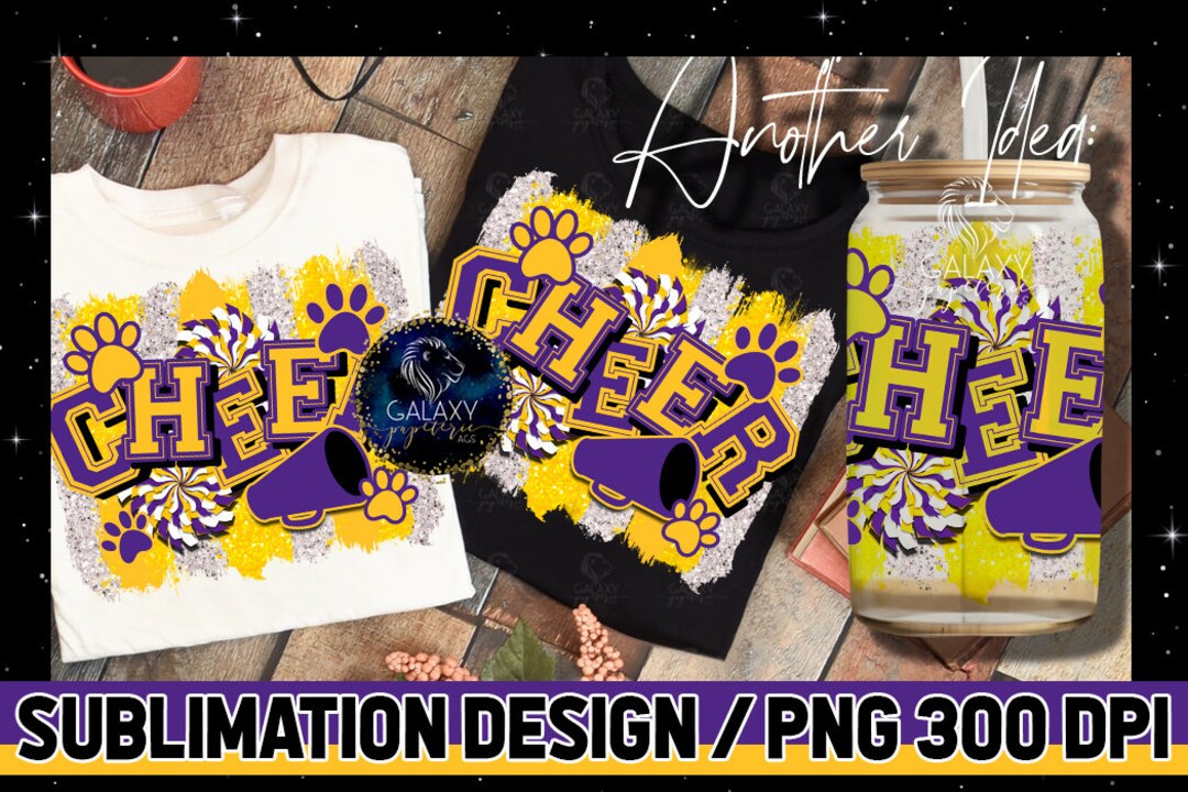 Cheer Sublimation, Cheer Brush Strokes Sublimation Design, Cheerleader ...
