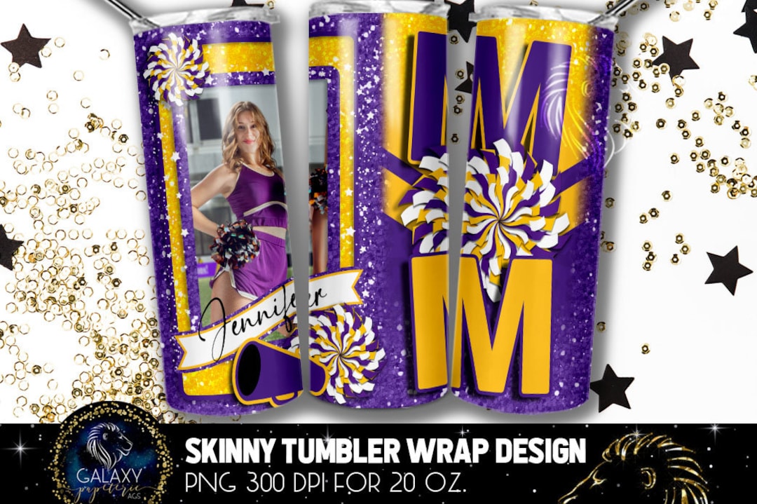 Add Photo Cheer Mom Tumbler Design, Cheerleader Mom Leopard Tumbler, 20 ...