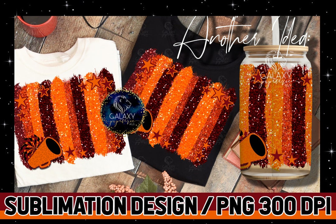 Maroon Orange Cheer Background Sublimation, Cheer Background Brush ...