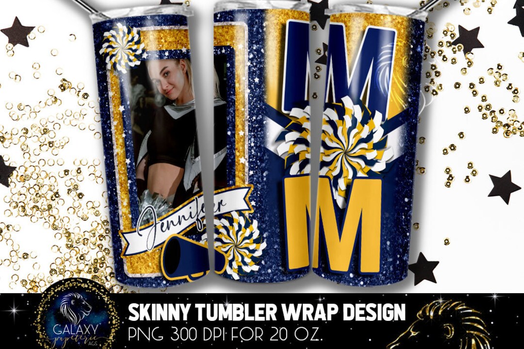 Add Photo Cheer Mom Tumbler Design, Cheerleader Leopard Tumbler, 20 Oz ...