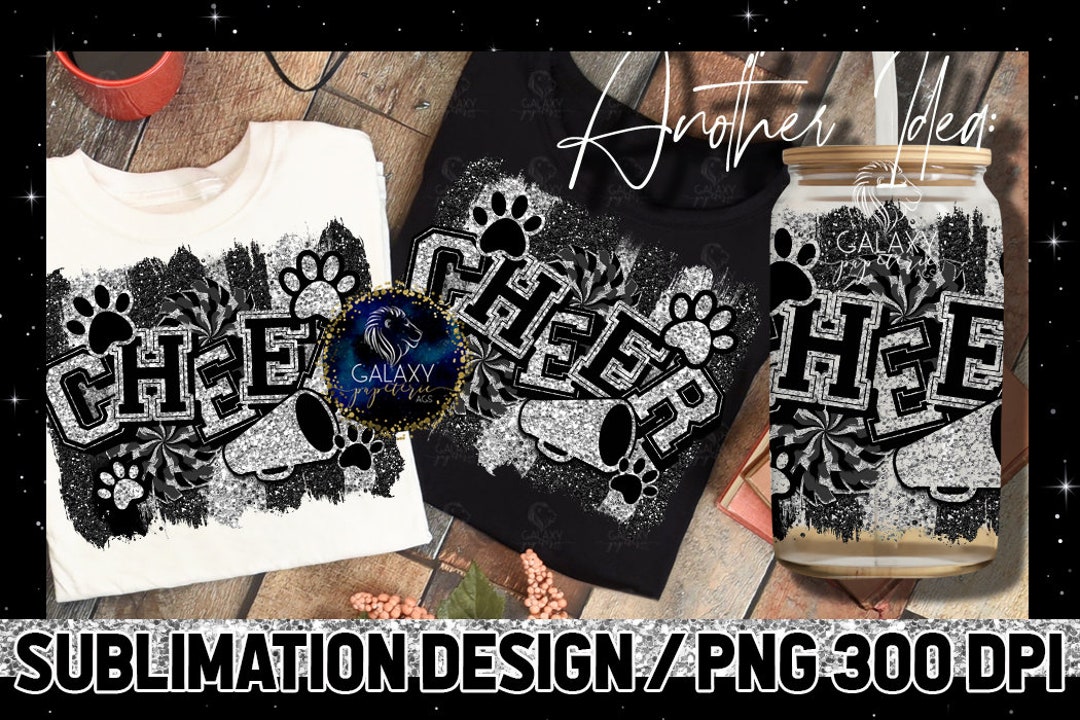 Cheer Sublimation, Cheer Brush Strokes Sublimation Design, Cheerleader ...