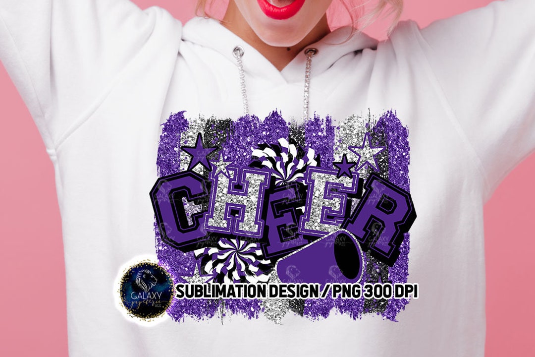 Cheer Sublimation, Cheer Brush Strokes Sublimation Design, Cheerleader ...