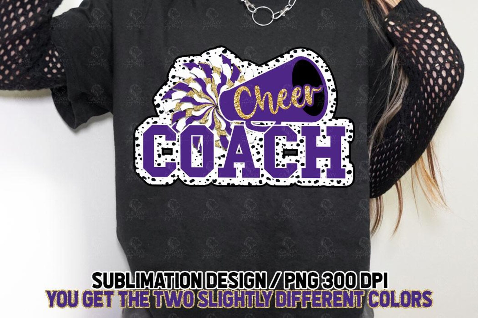 Cheer Coach Sublimation Design, Cheerleader Coach Sublimation, Purple ...