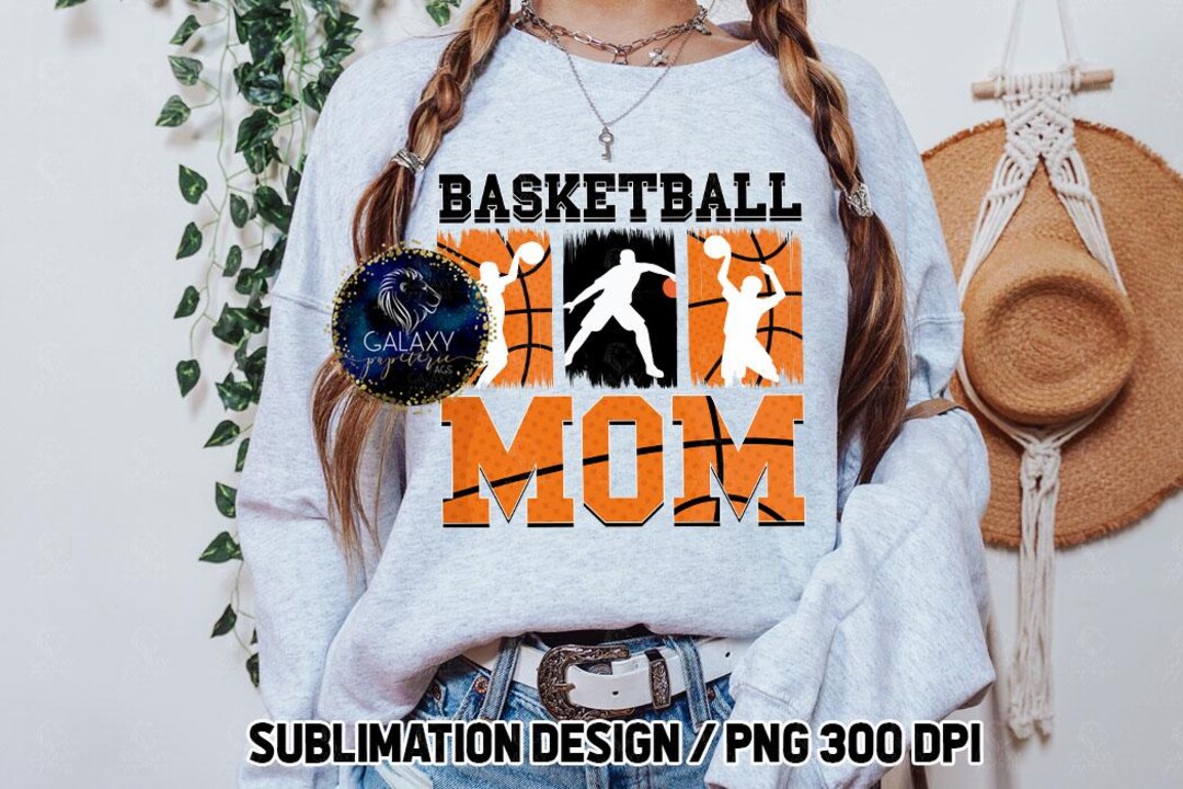 Basketball Mom Sublimation Design, Basketball Mama Sublimation, Orange ...