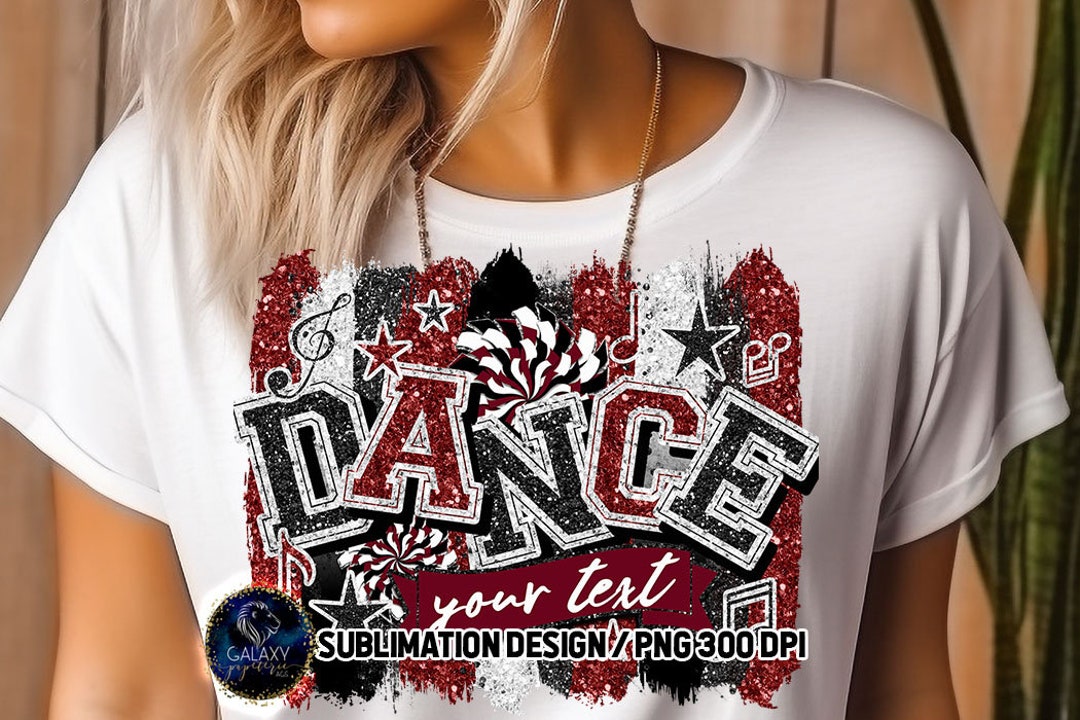 Glitter Dance Sublimation, Dance Brush Strokes Sublimation Design ...