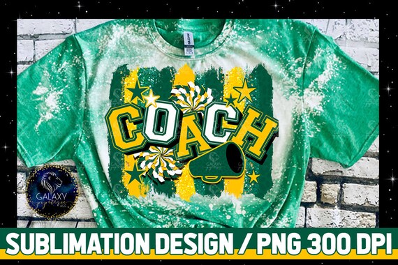 Cheer Coach Sublimation Cheer Coach Brush Strokes Sublimation | Etsy