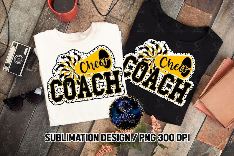 Cheer Coach Sublimation Design, Cheerleader Coach Sublimation, Black ...