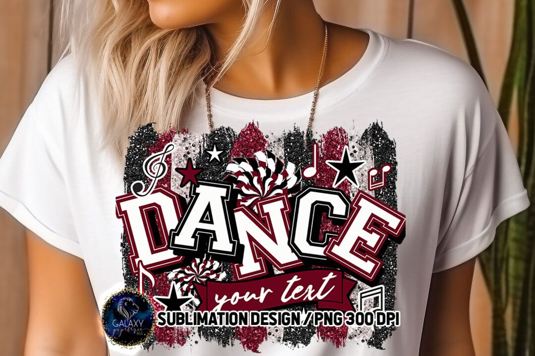 Dance Sublimation, Dance Brush Strokes Sublimation Design, Dance Cheer ...