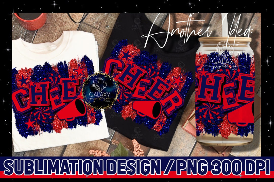Cheer Sublimation, Cheer Brush Strokes Sublimation Design, Cheerleader ...