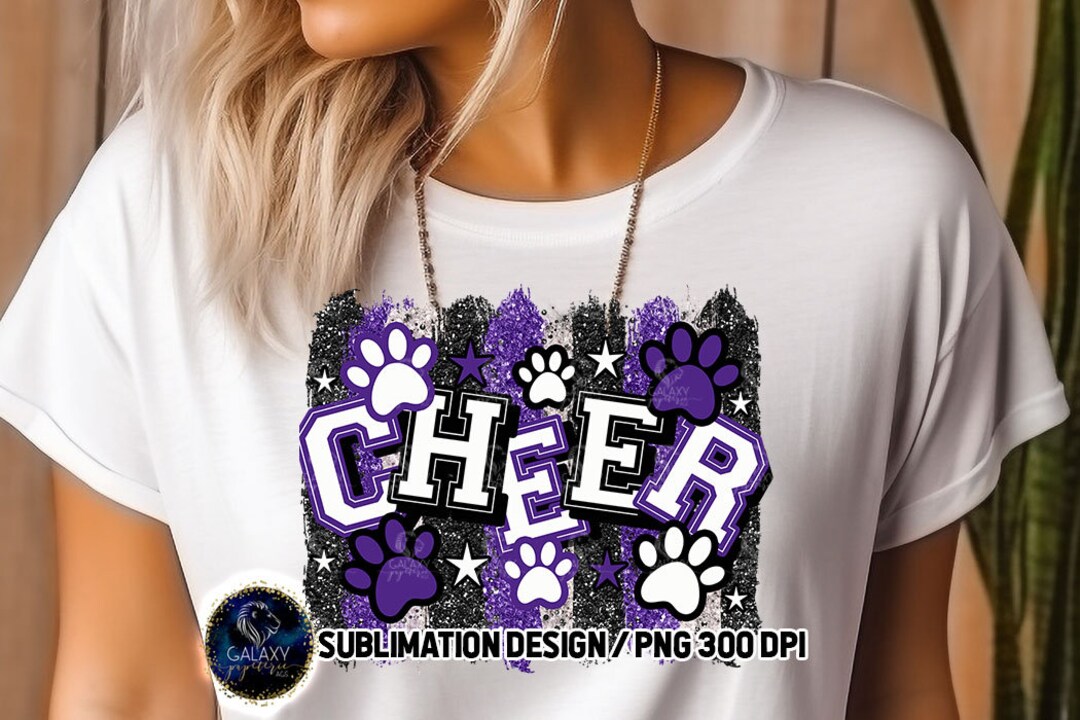 Cheer Sublimation, Cheer Brush Strokes Sublimation Design, Cheerleader ...