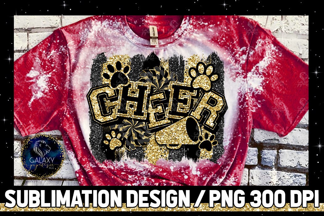 Cheer Sublimation, Cheer Brush Strokes Sublimation Design, Cheerleader ...
