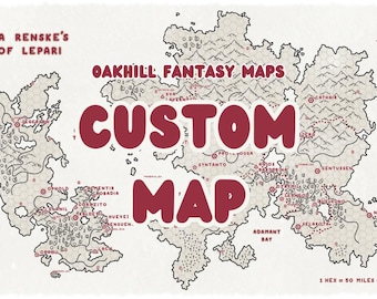Custom Fantasy Map Commission for Writers, D&D, Dms, and More - Etsy