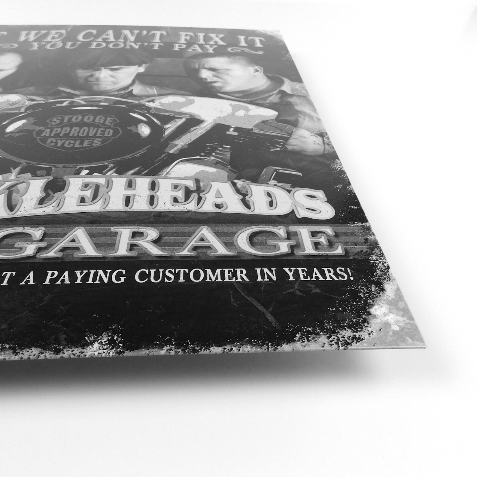 16" Three Stooges Knuckleheads Garage Tin Metal Sign - SIGNBOX ...